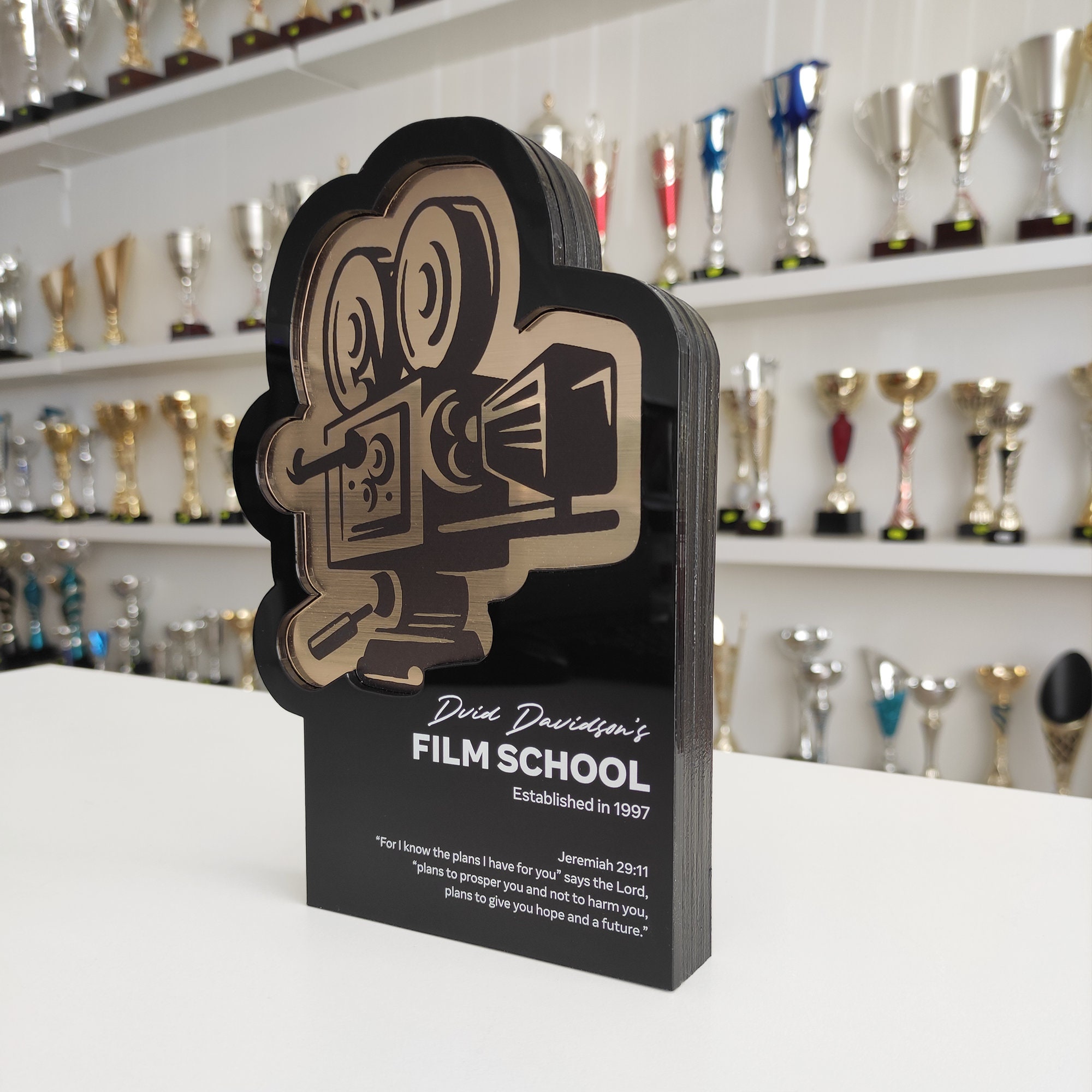 Personalized Recognition Award for Film Industry Modern - Etsy