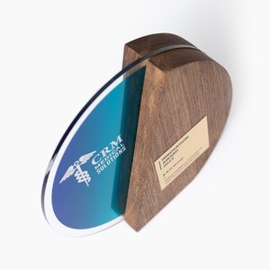 Handmade Solid Oak Award Trophy, Personalized Corporate Gift - Etsy