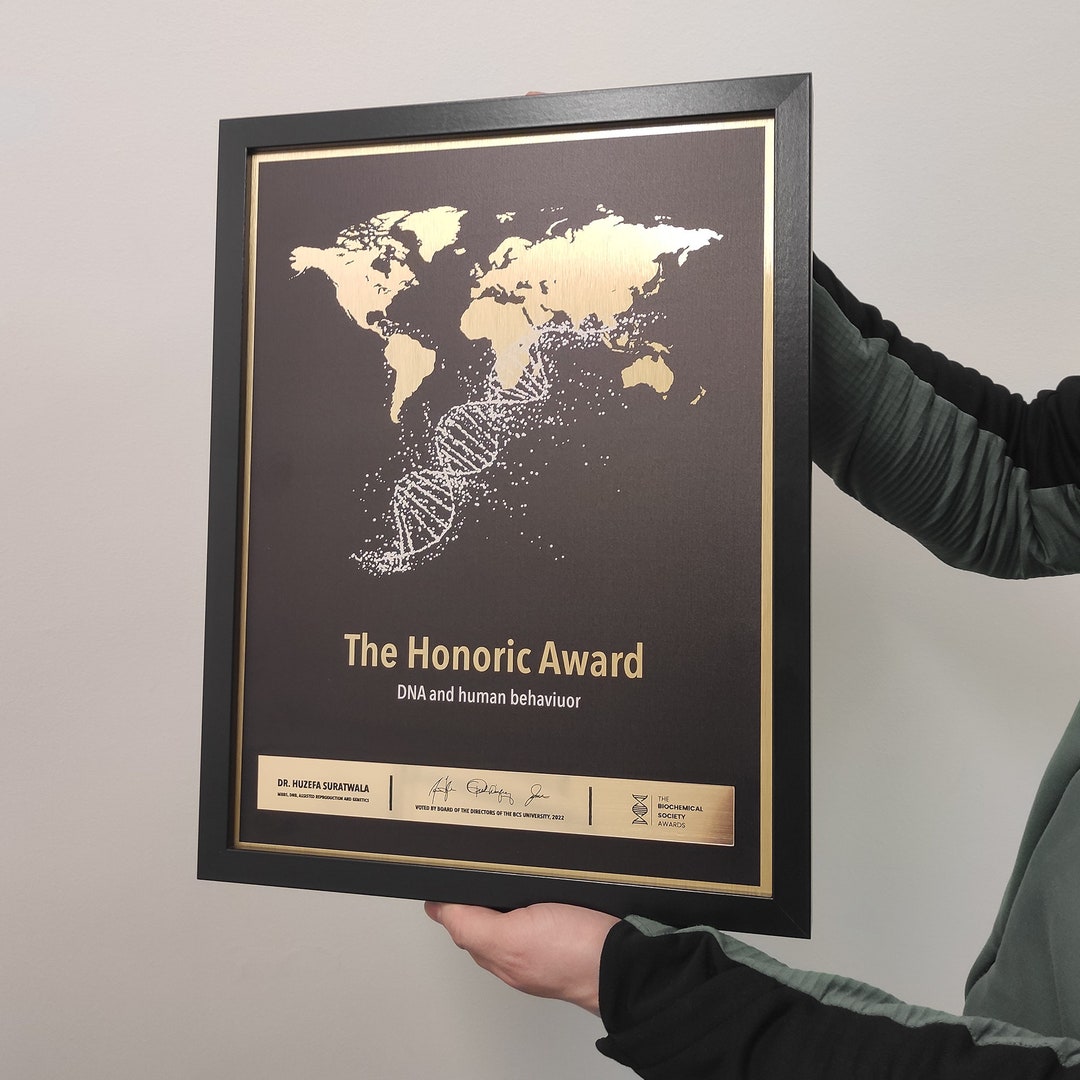 Unique World Map Wall Sign, Custom Recognition Plaque, Personalized ...