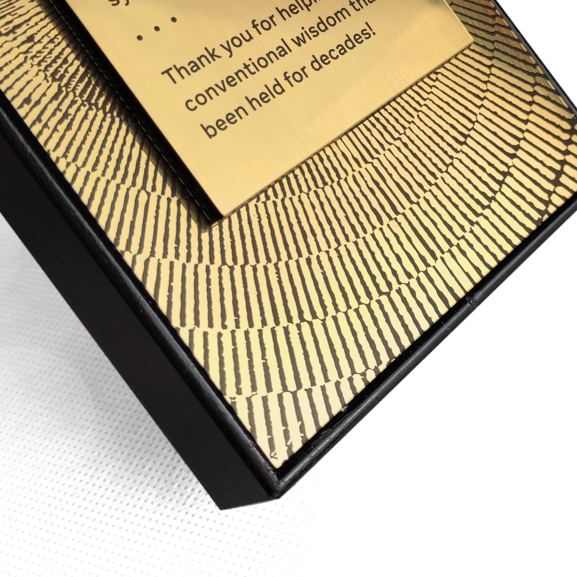 Solid Metal Framed Appreciation Award, Personalized Plaque for Business ...