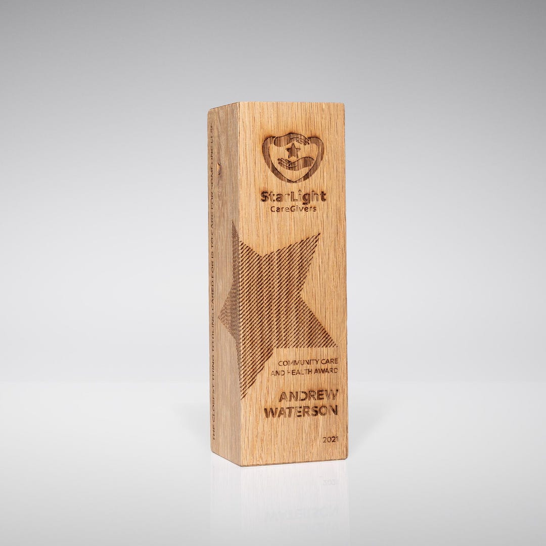 Eco-friendly Trophy, Appreciation Award, Recognition Wood Sign ...