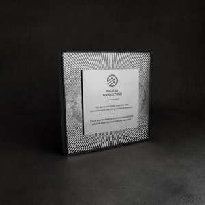Square Metal Framed Award, Bespoke Trophy Coated With UV Printing ...