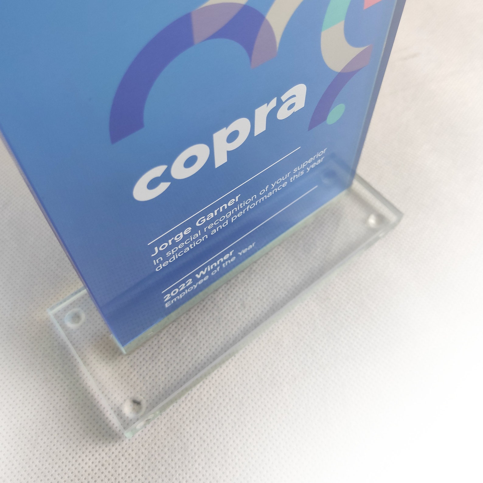 Glass Award for the Best Employee, Business Partner or Player, UV ...