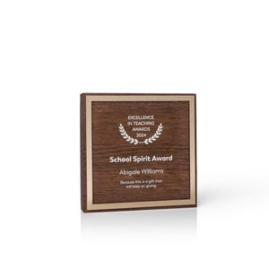 Solid Oak Plaque, Square Oak Trophy, Trophy for Achievements and ...