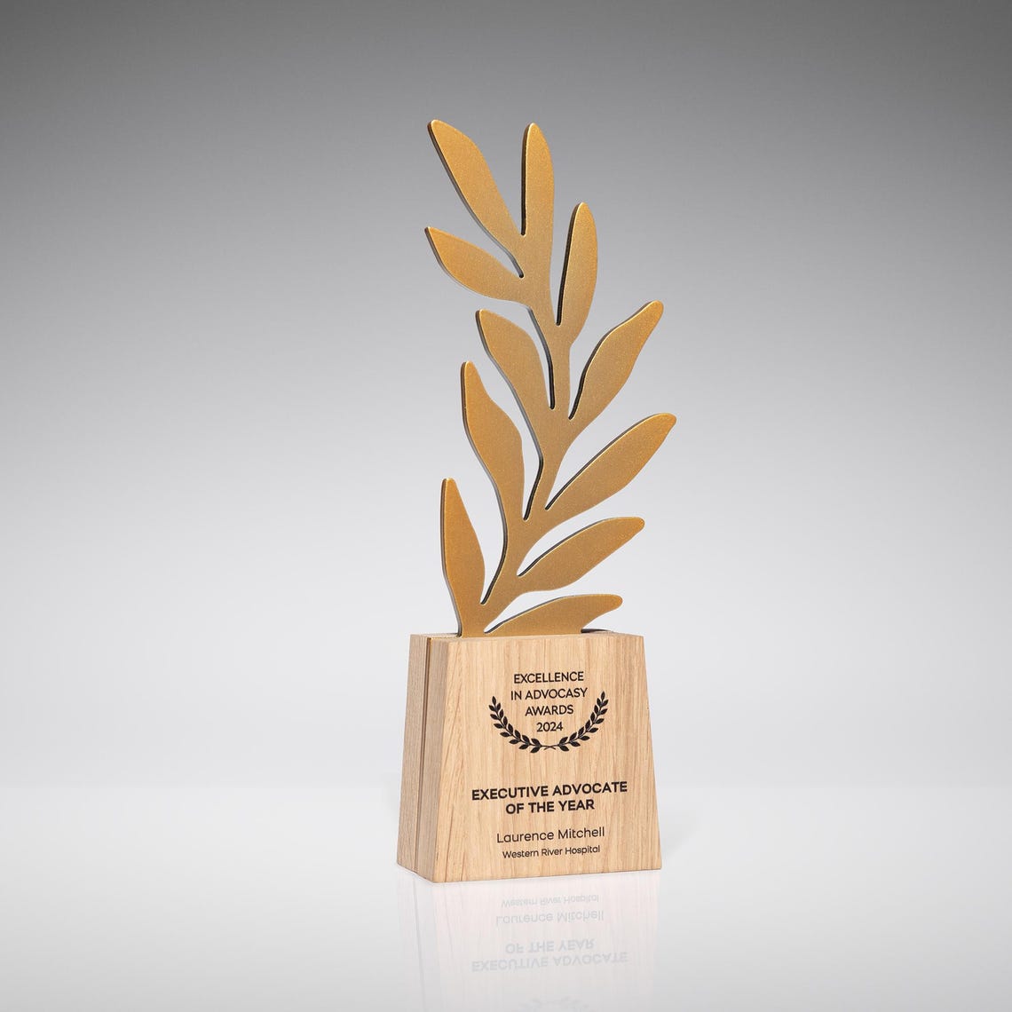 Personalized Steel Trophy, Modern and Delicate Laser Cut Steel Award ...