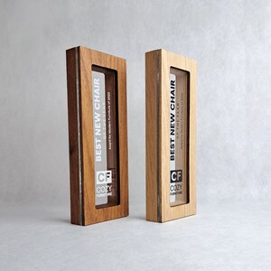 Handmade Wooden Trophy, Recognition Acrylic Award for Business Partner ...