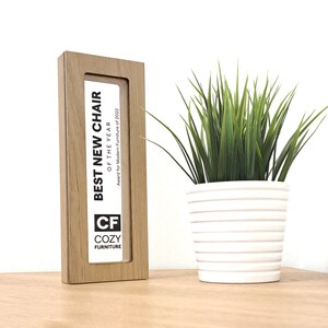 Handmade Wooden Trophy, Recognition Acrylic Award for Business Partner ...
