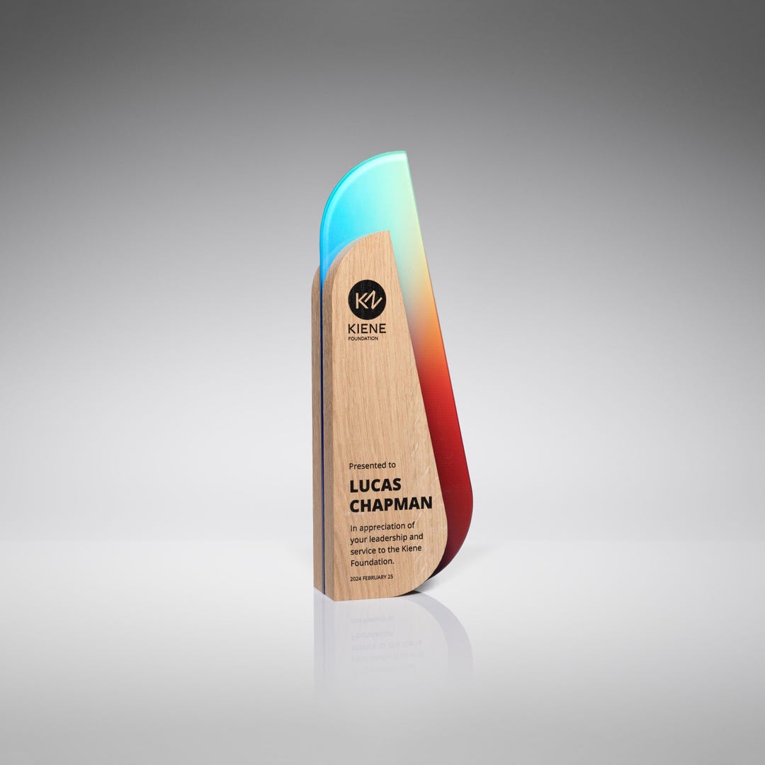 Handmade Oak & Acrylic Award: Modern Corporate Trophy - Etsy