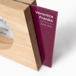 Round Shaped Milled Oak Wood Award, Handcrafted Elegant Trophy ...