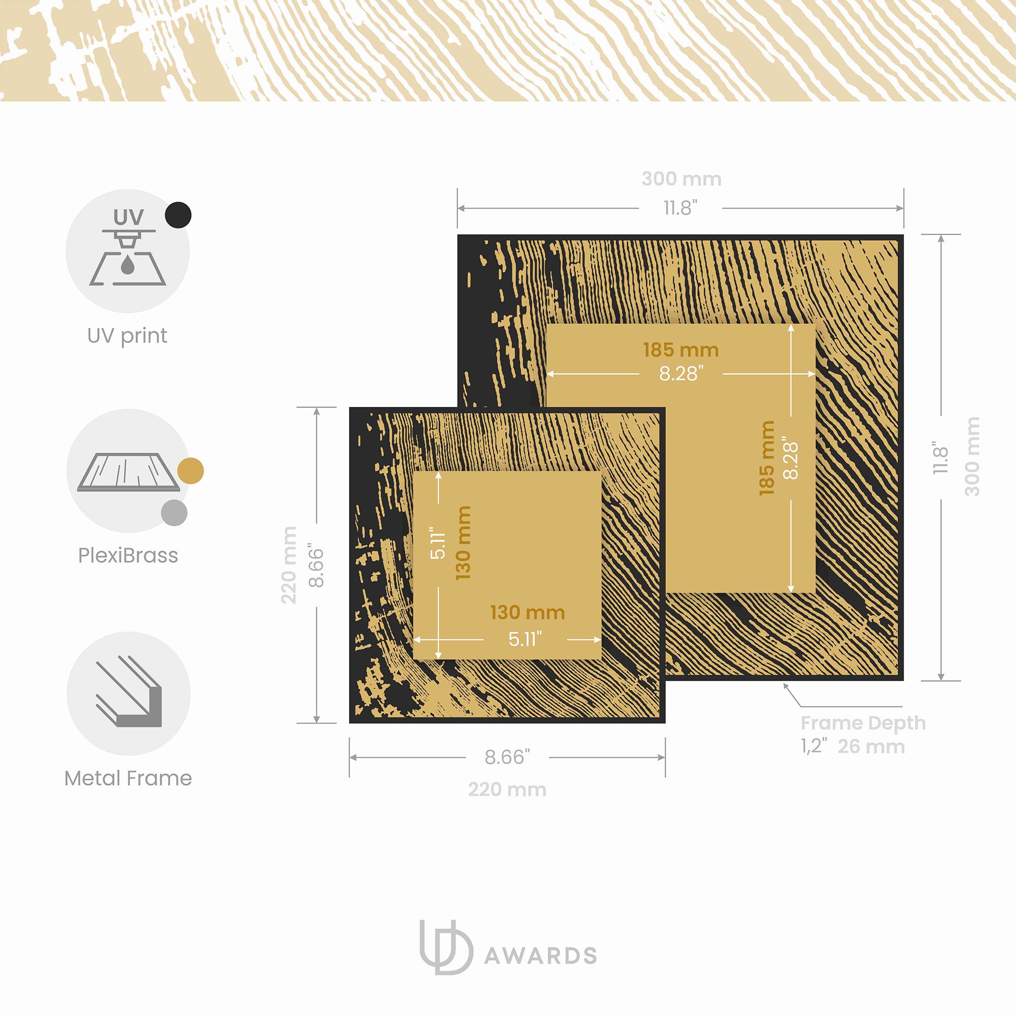 Metal Framed Customizable Trophy Personalized Award Combined | Etsy