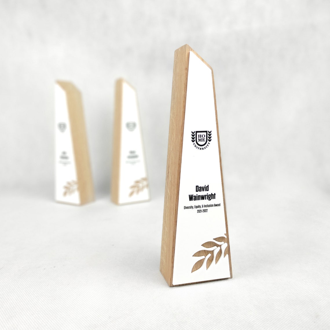 Custom Recognition Wooden Award Modern Personalized White - Etsy