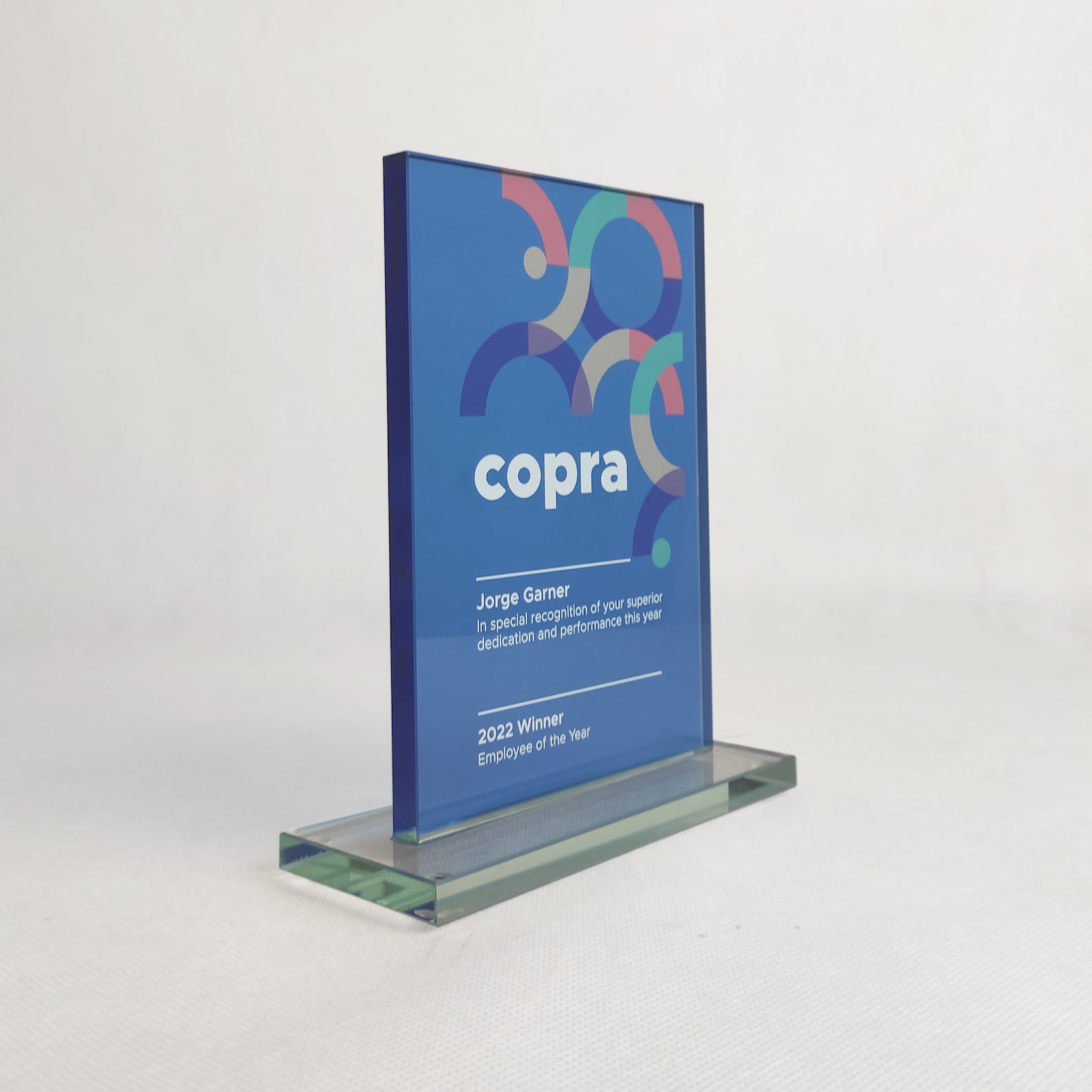UV Printed Glass Award, Personalized Corporate Gift - Etsy