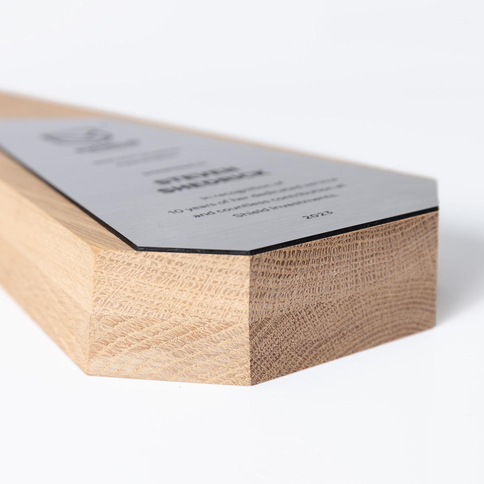 Personalized Wooden Trophy, Corporate Employee Award, Engraved ...
