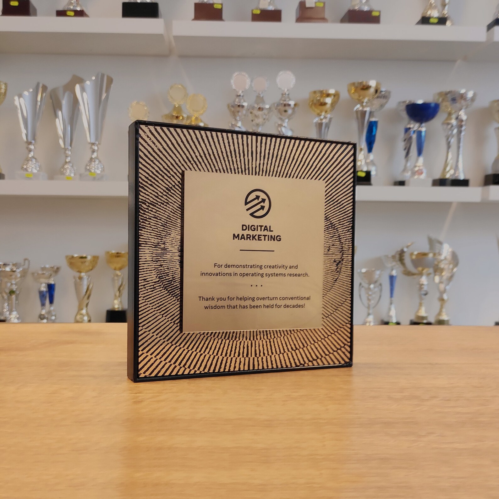 Square Metal Framed Award Bespoke Trophy Coated With UV - Etsy