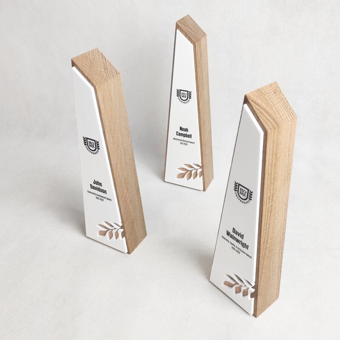 Custom Recognition Wooden Award Modern Personalized White - Etsy