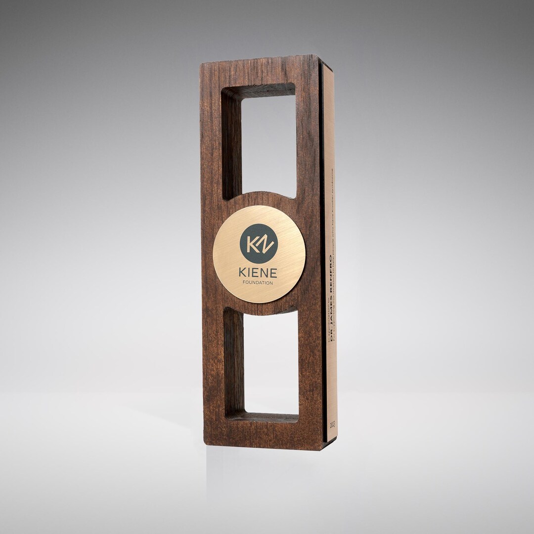 Elegant Solid Oak Trophy With Custom Engraving, Custom Oak Award Unique and Stylish Trophy ...