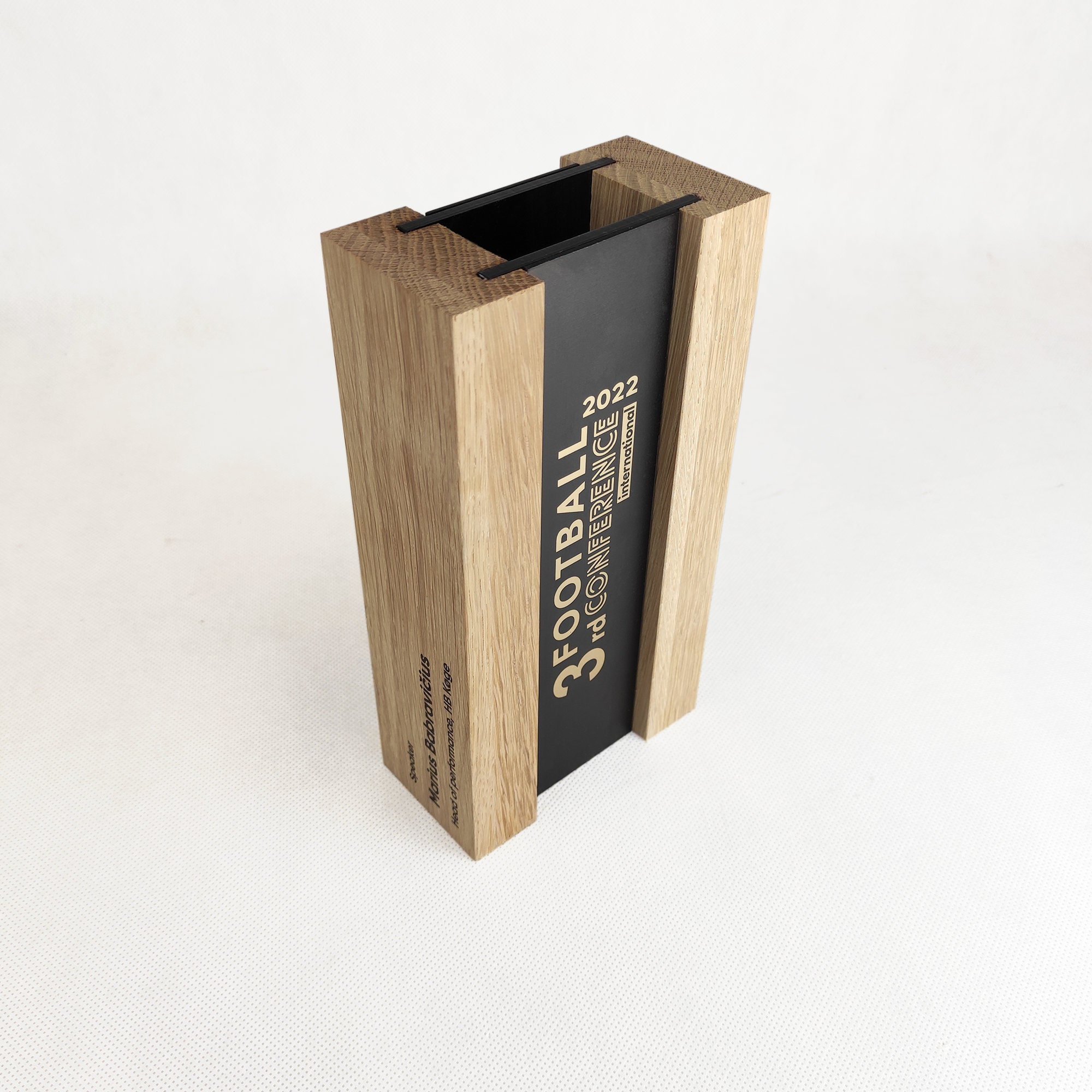 Bespoke Solid Wood Trophy, Unique Wooden Award for Business Partner or ...