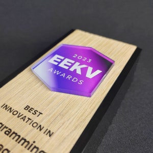 Rectangle Wooden Trophy, Appreciation Award, Customizable Oak Prize ...