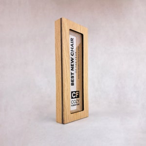Handmade Wooden Trophy, Recognition Acrylic Award for Business Partner ...