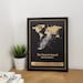 Personalized World Map Plaque, Custom Plywood Certificate, Recognition ...
