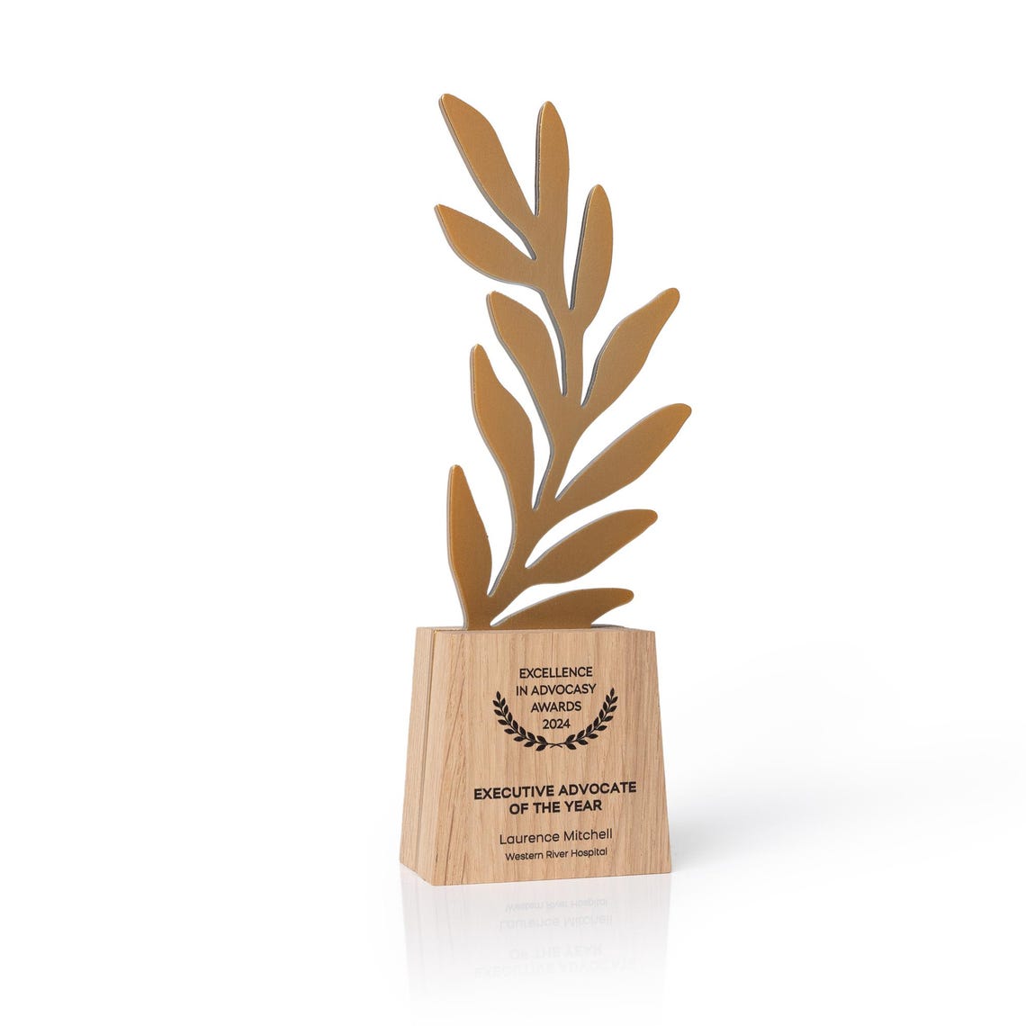 Personalized Steel Trophy, Modern and Delicate Laser Cut Steel Award ...