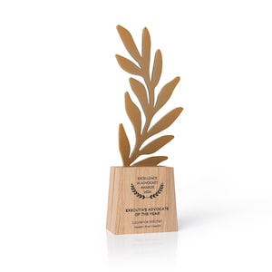 Personalized Steel Trophy, Modern and Delicate Laser Cut Steel Award ...