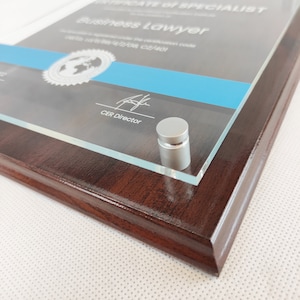 Personalized Wooden Plaque Combined With Acrylic, Custom Recognition ...