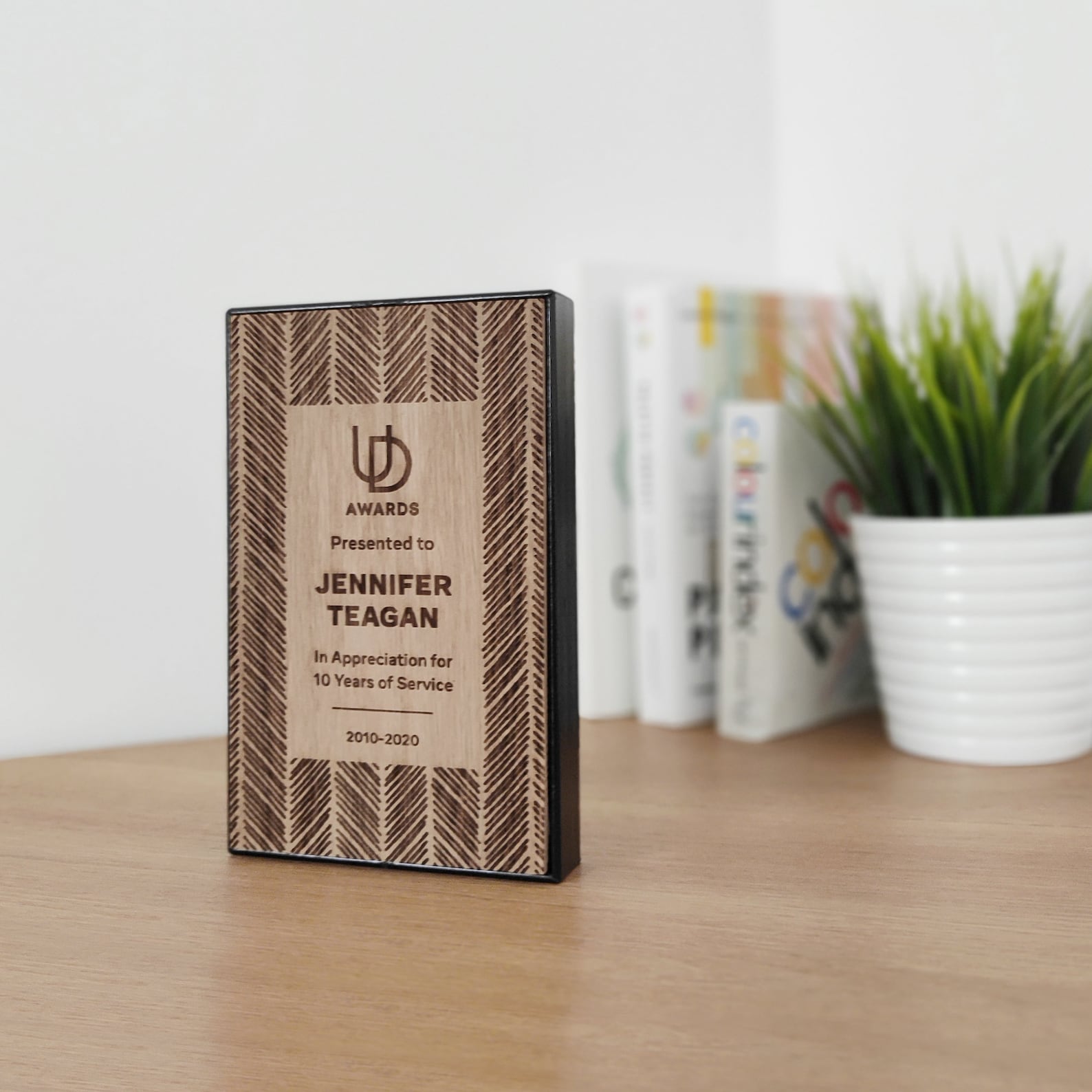 Personalized Wooden Plaque With Metal Borders, Engraved Appreciation ...