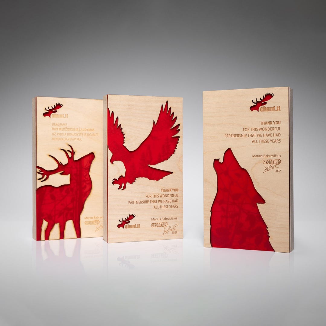 Personalized Plywood and Acrylic Plaque, Customized Recognition Award ...