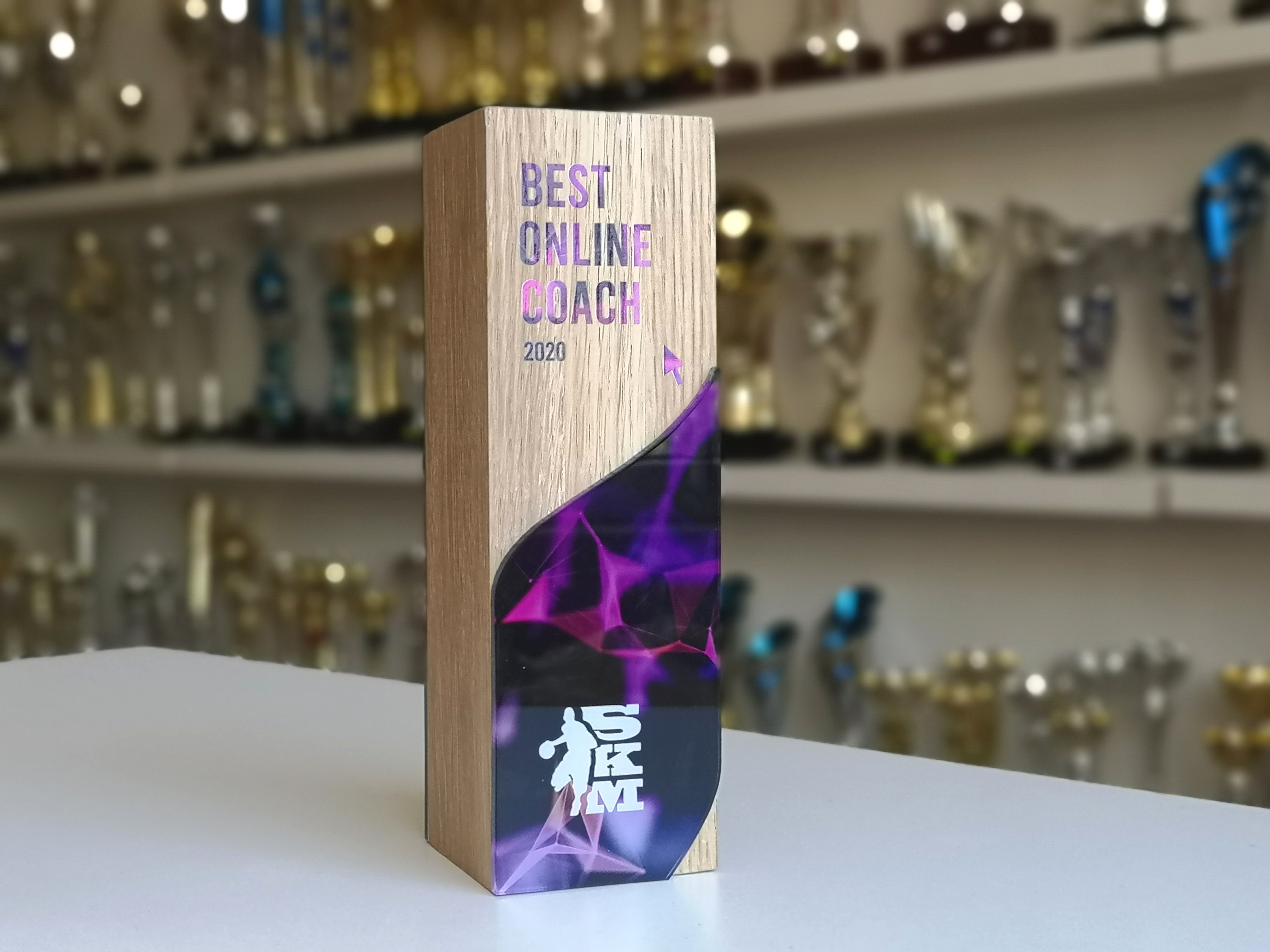 Personalized Best Coach Award, Recognition Trophy, Customizable Wooden ...