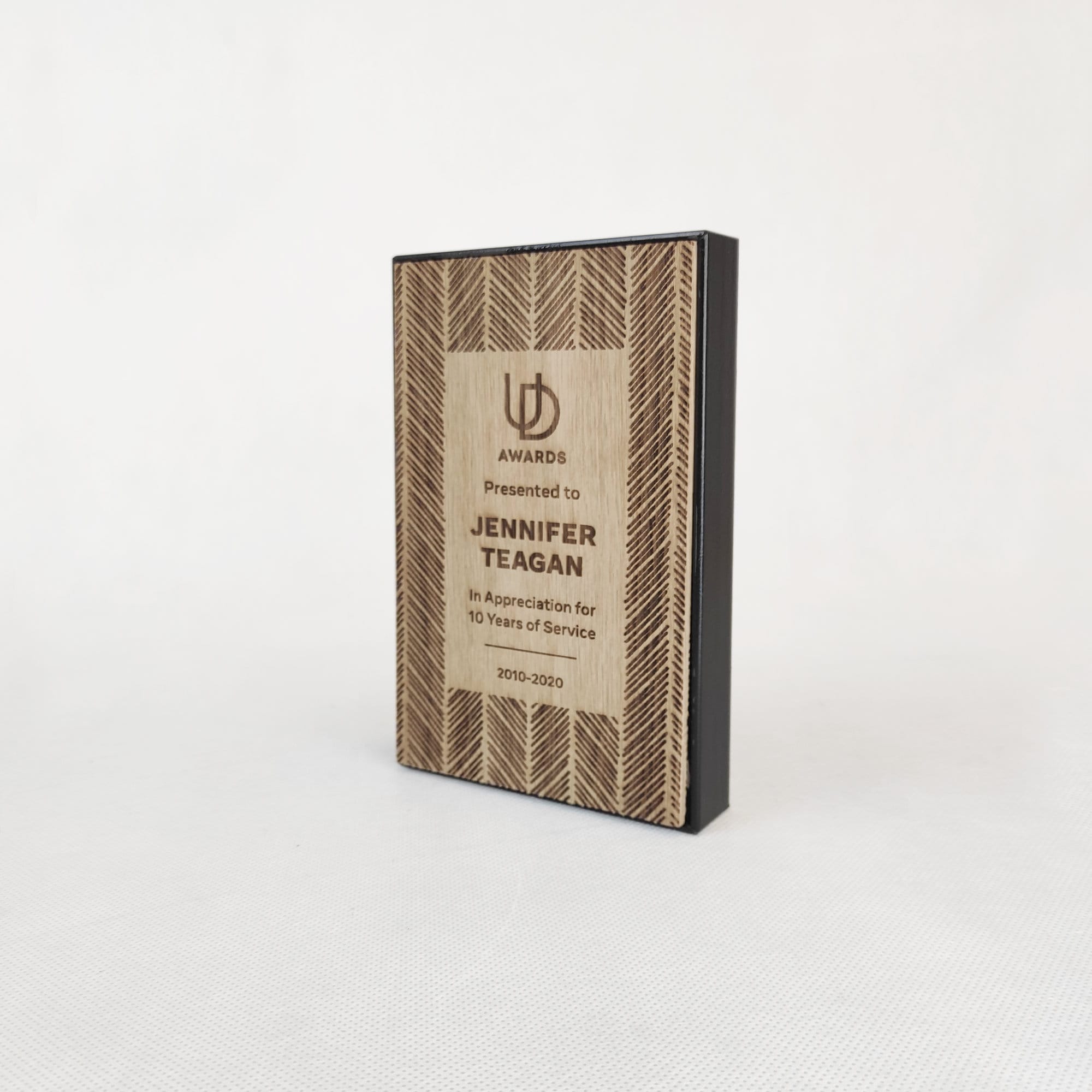 Personalized Wooden Plaque With Metal Borders, Engraved Appreciation ...
