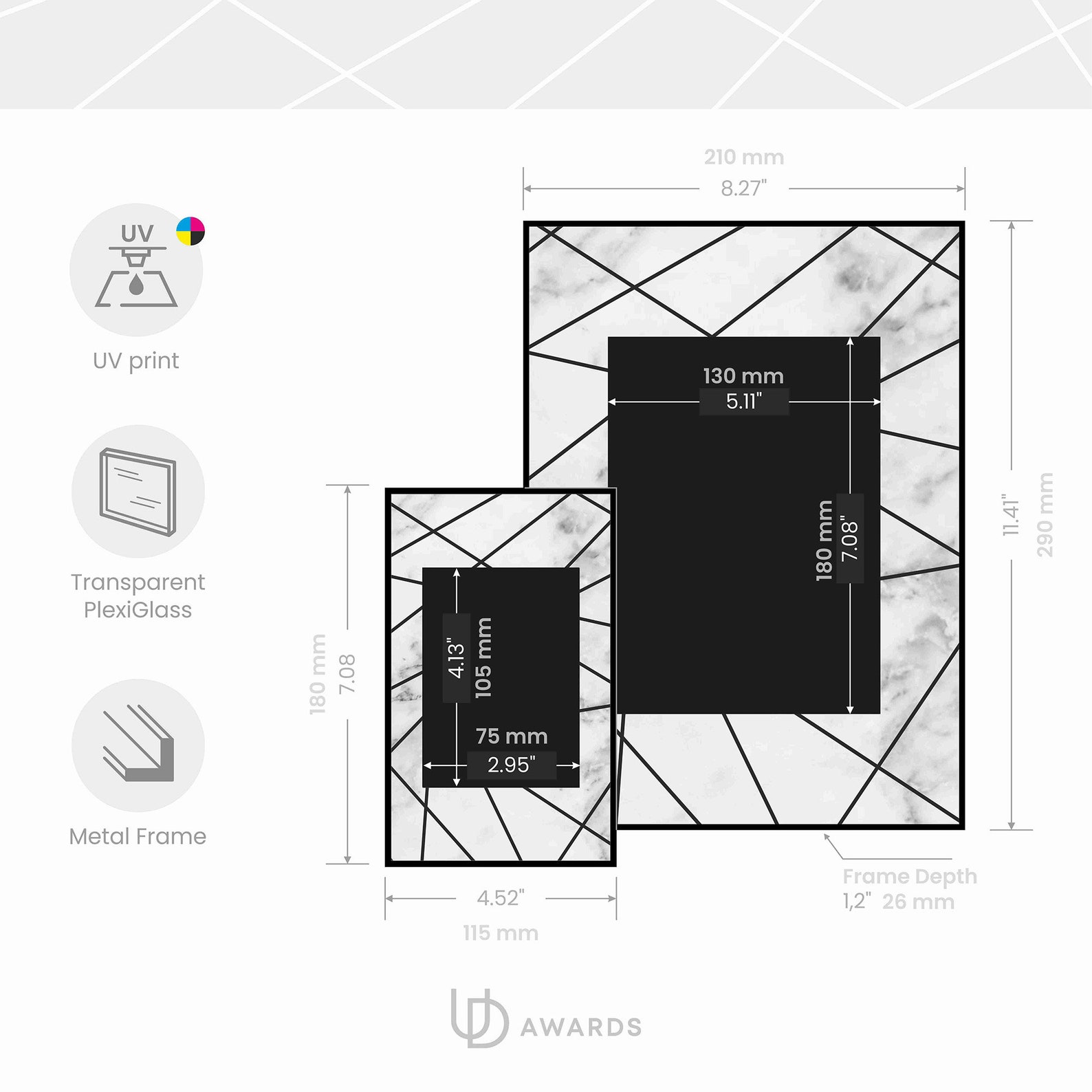 Personalized Acrylic and Metal Framed Appreciation Award, Custom ...