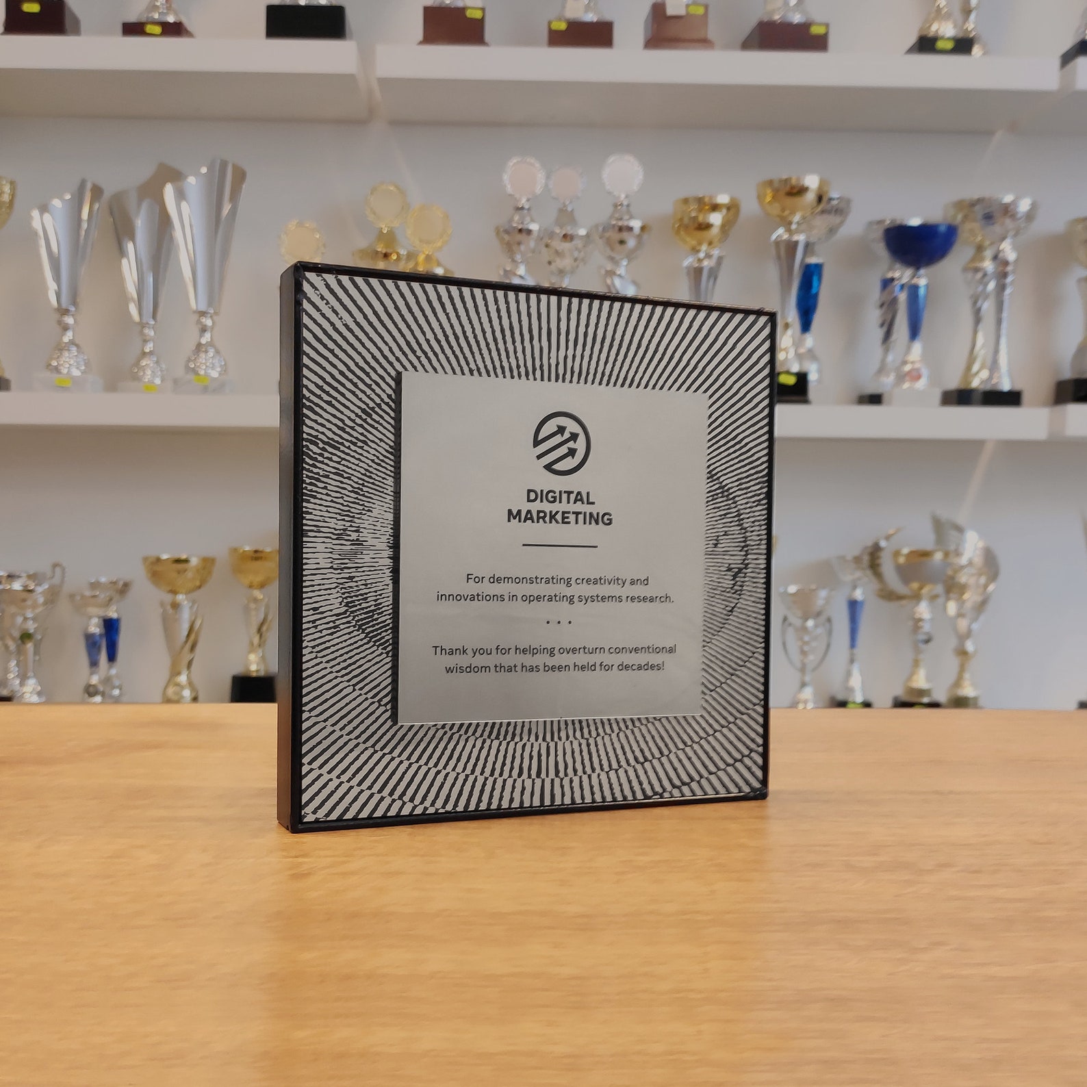 Square Metal Framed Award Bespoke Trophy Coated With UV - Etsy