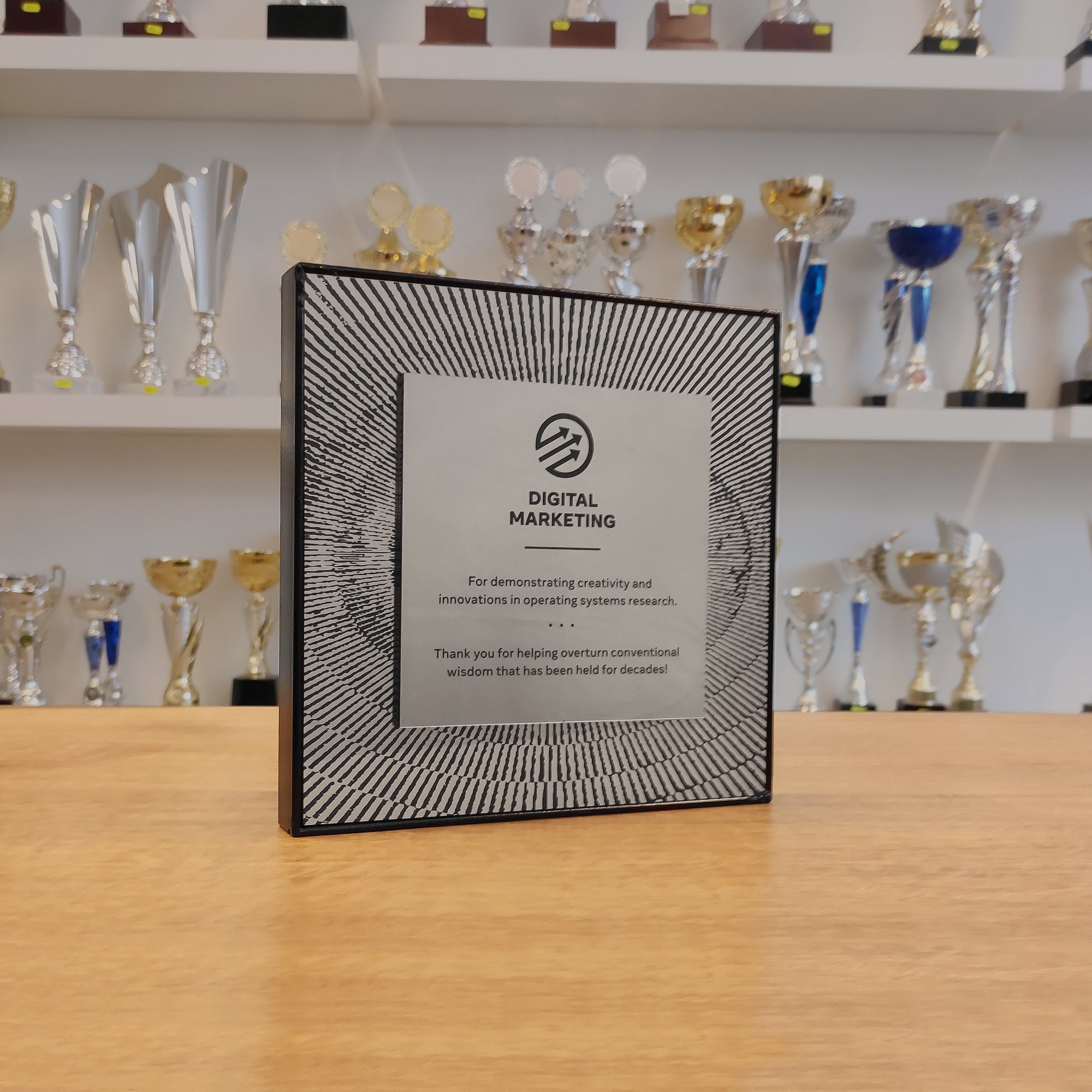 Square Metal Framed Award Bespoke Trophy Coated With UV - Etsy