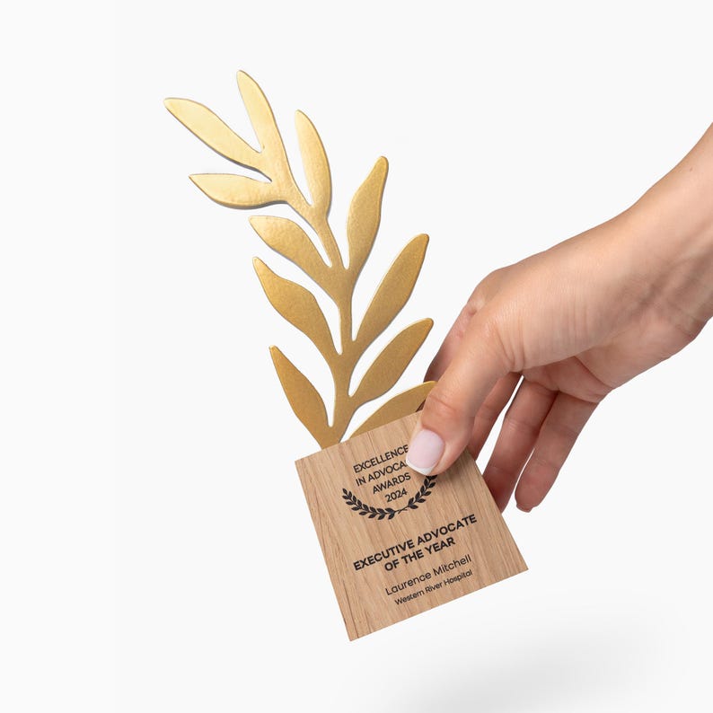 Personalized Steel Trophy, Modern and Delicate Laser Cut Steel Award ...