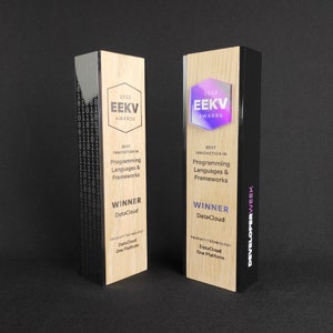 Rectangle Wooden Trophy, Appreciation Award, Customizable Oak Prize ...