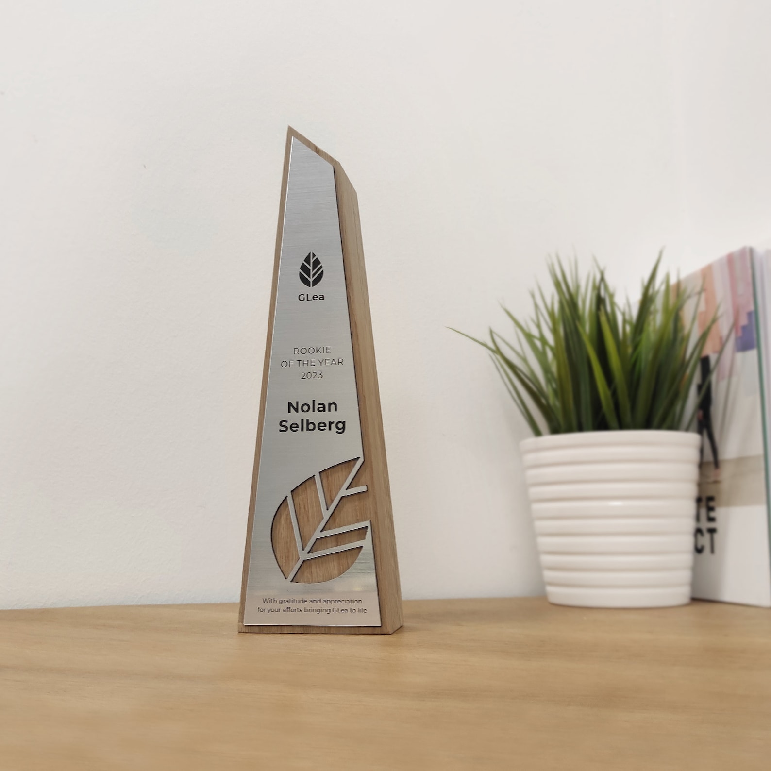Solid Wood Trophy, Achievement Prize, Bespoke Recognition Award ...