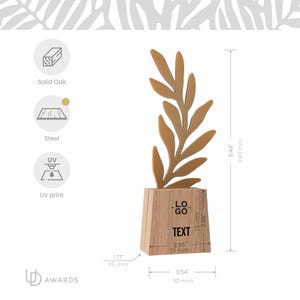 Personalized Steel Trophy, Modern and Delicate Laser Cut Steel Award ...