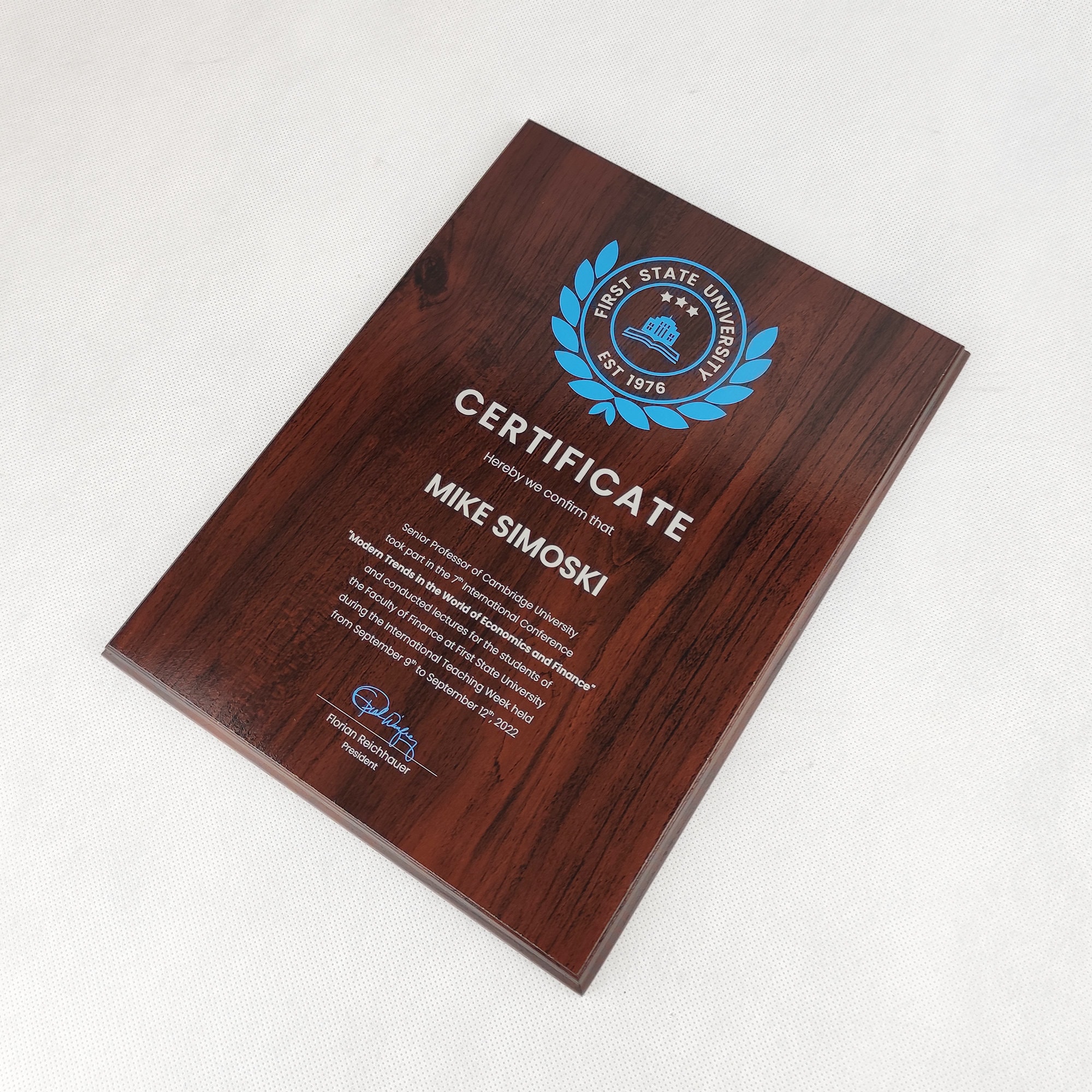 Personalized UV Printed Wooden Diploma Custom Recognition - Etsy