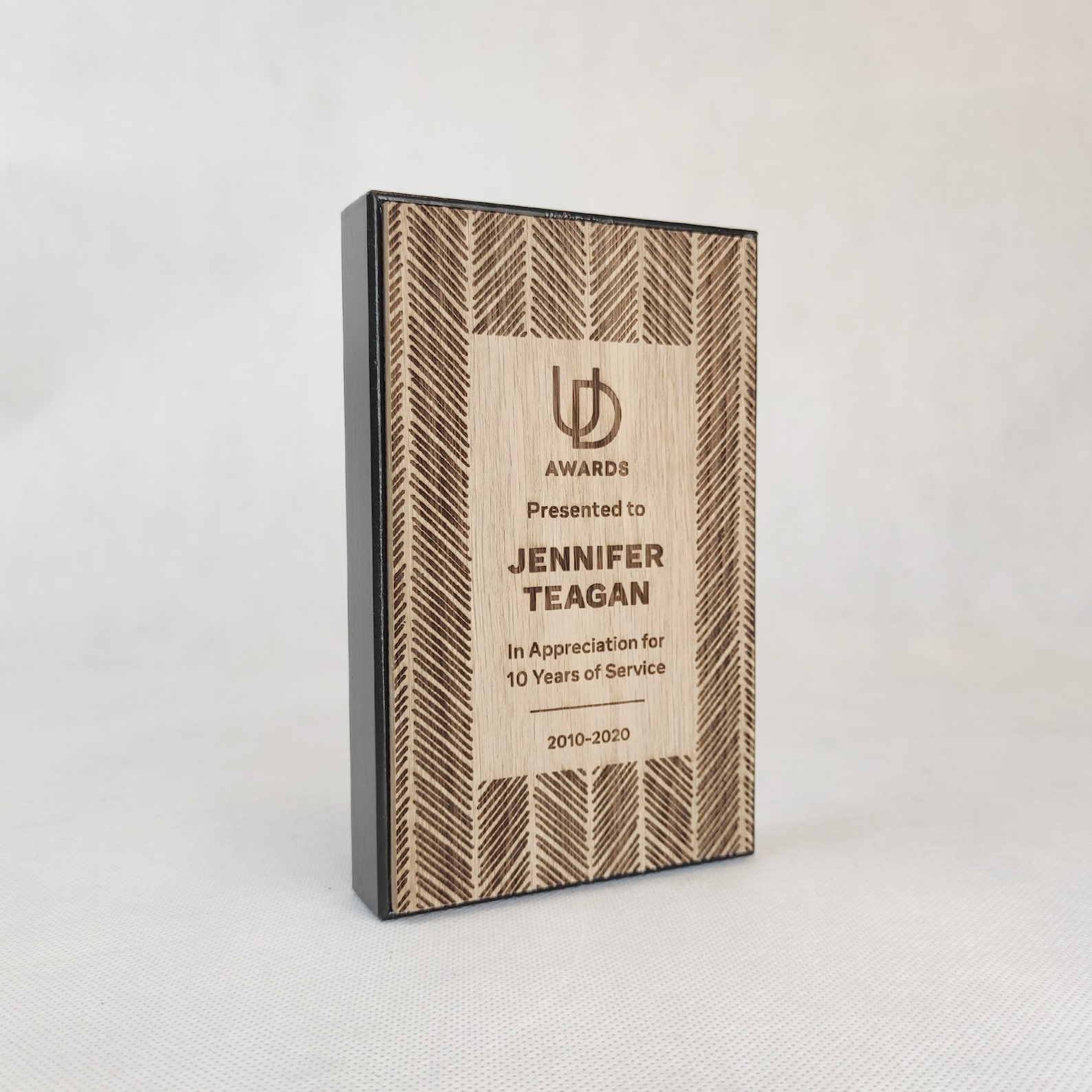Personalized Wooden Plaque With Metal Borders, Engraved Appreciation ...
