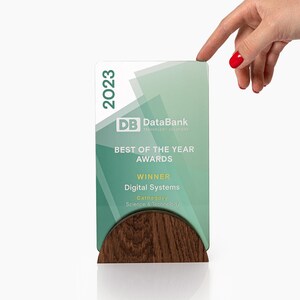 Custom Rectangle Acrylic Trophy With UV Print and Oak Base, UV Printed ...