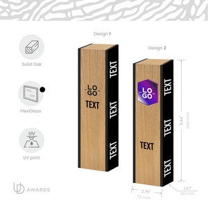 Rectangle Wooden Trophy, Appreciation Award, Customizable Oak Prize ...