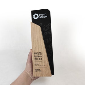 Modern Appretiation Award, Unique Wooden Trophy, Thank You Trophy, Gift ...