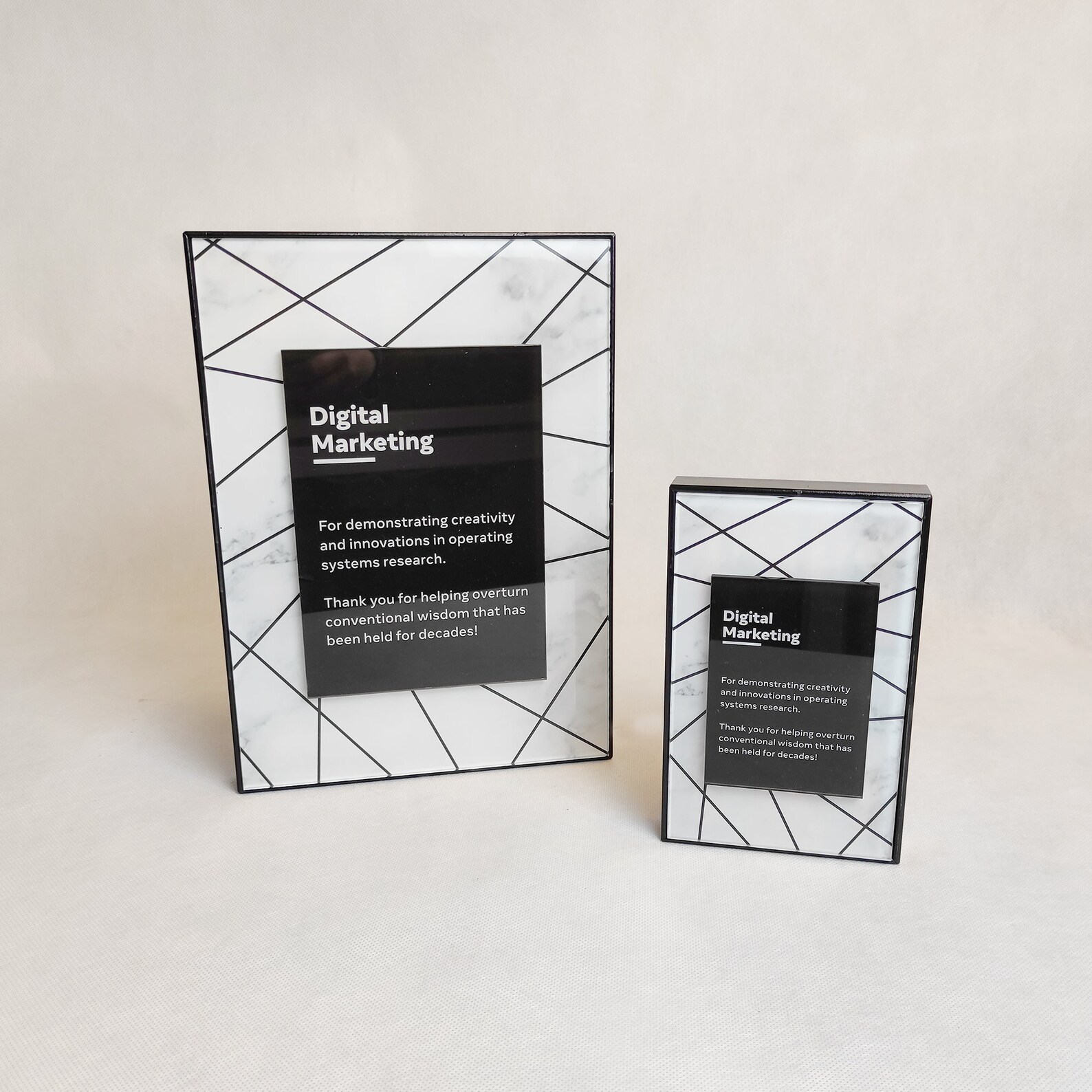 Personalized Acrylic Award, Metal Frame, Custom Appreciation Plaque - Etsy