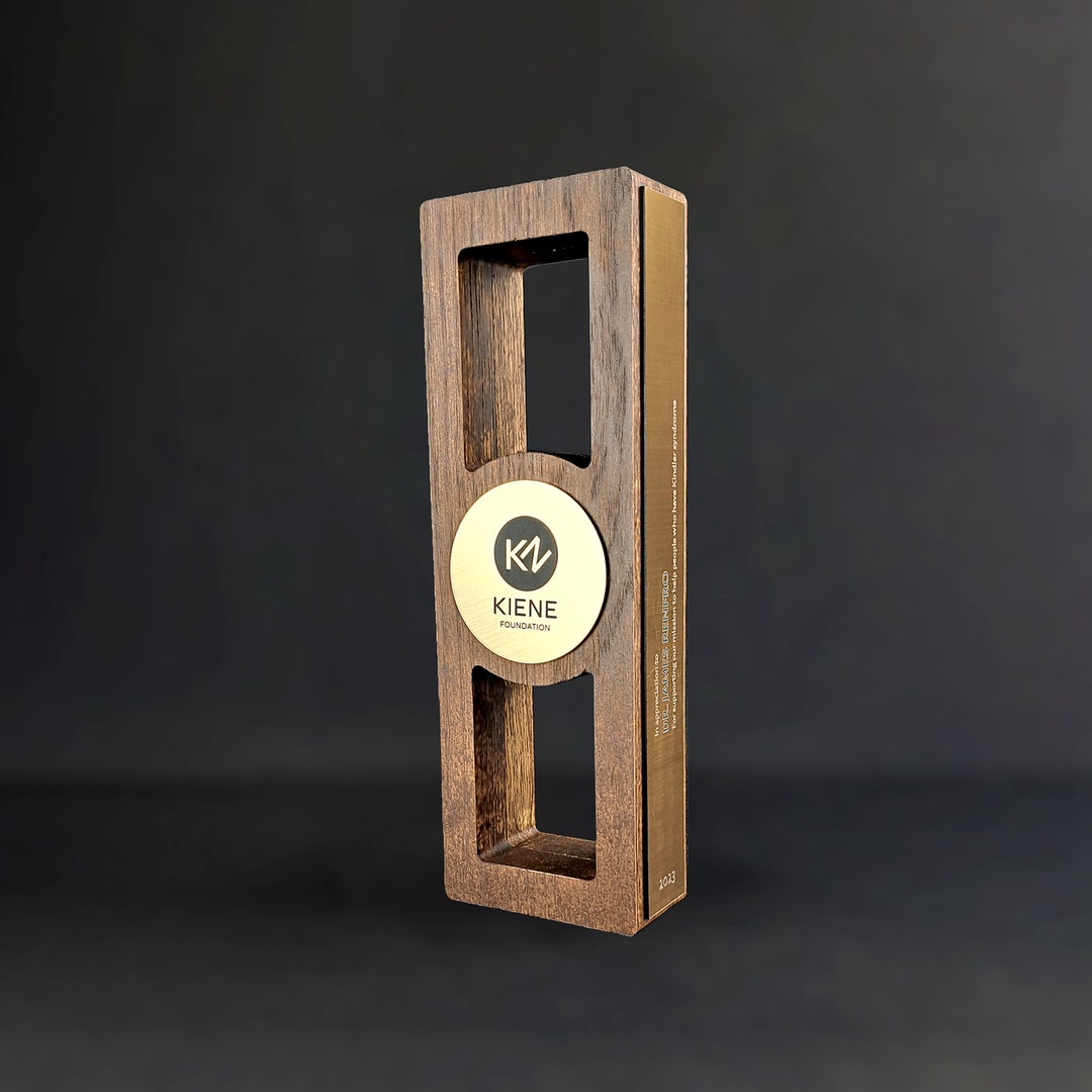 Personalized Solid Oak Trophy Souvenir for Business Partner - Etsy