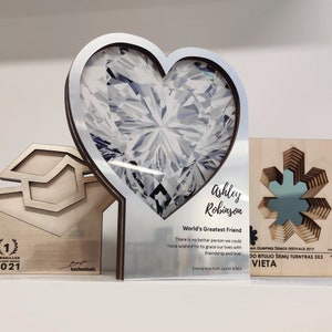 Unique Lovers Award, Love Appreciation Trophy, Valentine Personalised ...