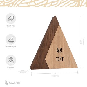 Elegant Triangular Shape Award, Eco-friendly Recognition Prize, Solid ...