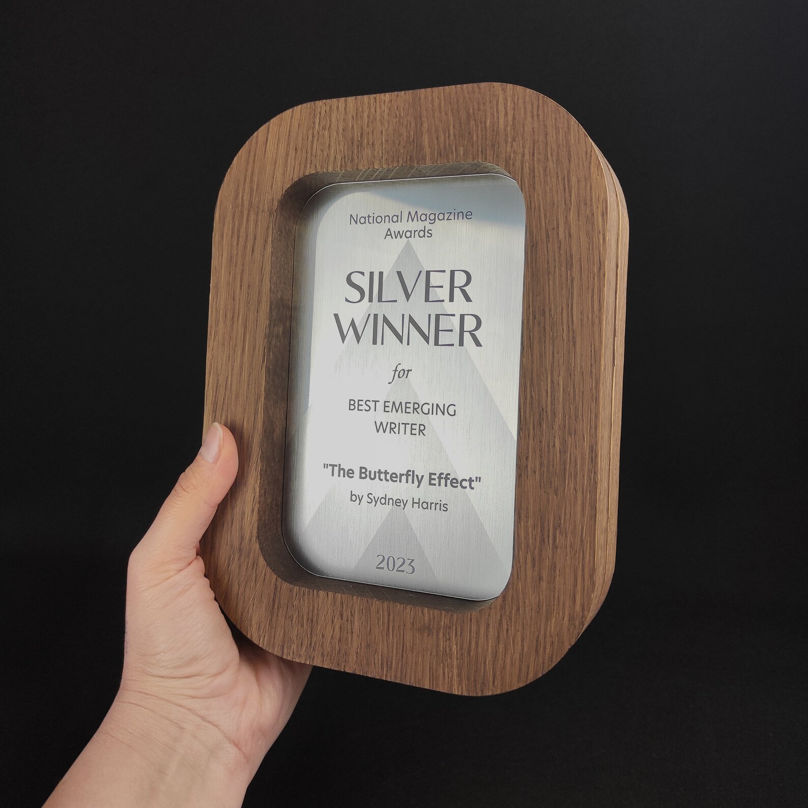 Handmade Oak Award, Corporate Recognition Trophy - Etsy