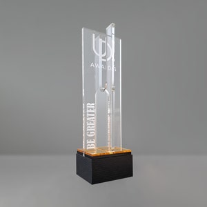 Bespoke Plexiglass and Wooden Trophy, Recognition Acrylic Award for ...