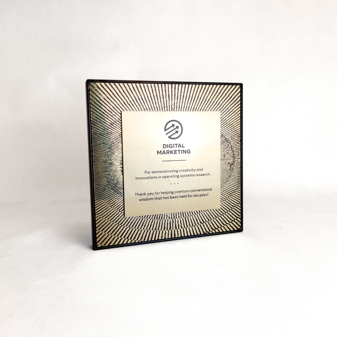 Square Metal Framed Award Bespoke Trophy Coated With UV - Etsy
